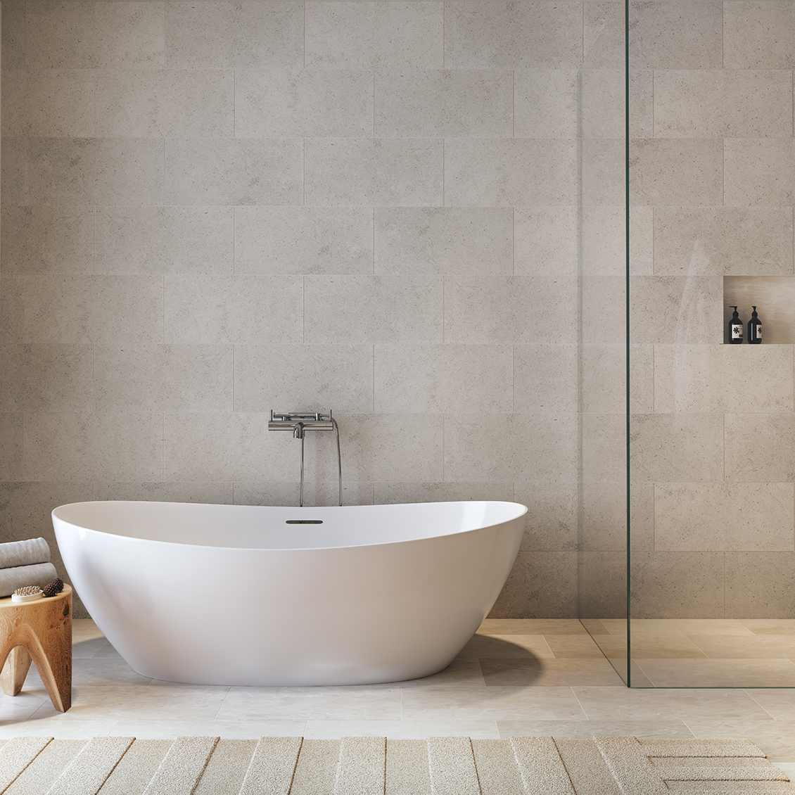 Discover Flyte Wall Mounted Exposed Tub Filler with Handshower and ...