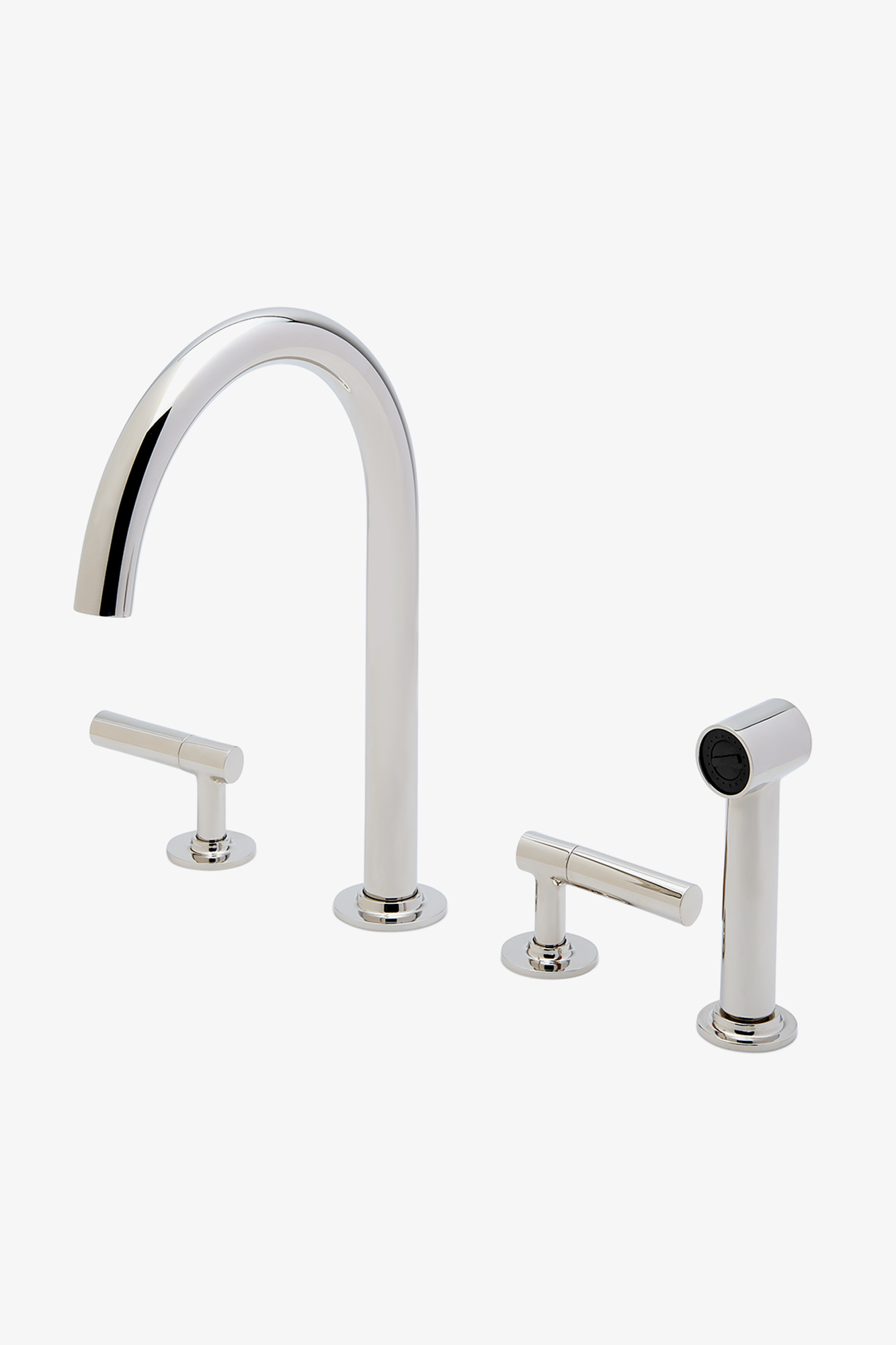 Bond Solo Series One Hole Gooseneck Integrated Pull Spray Kitchen ...