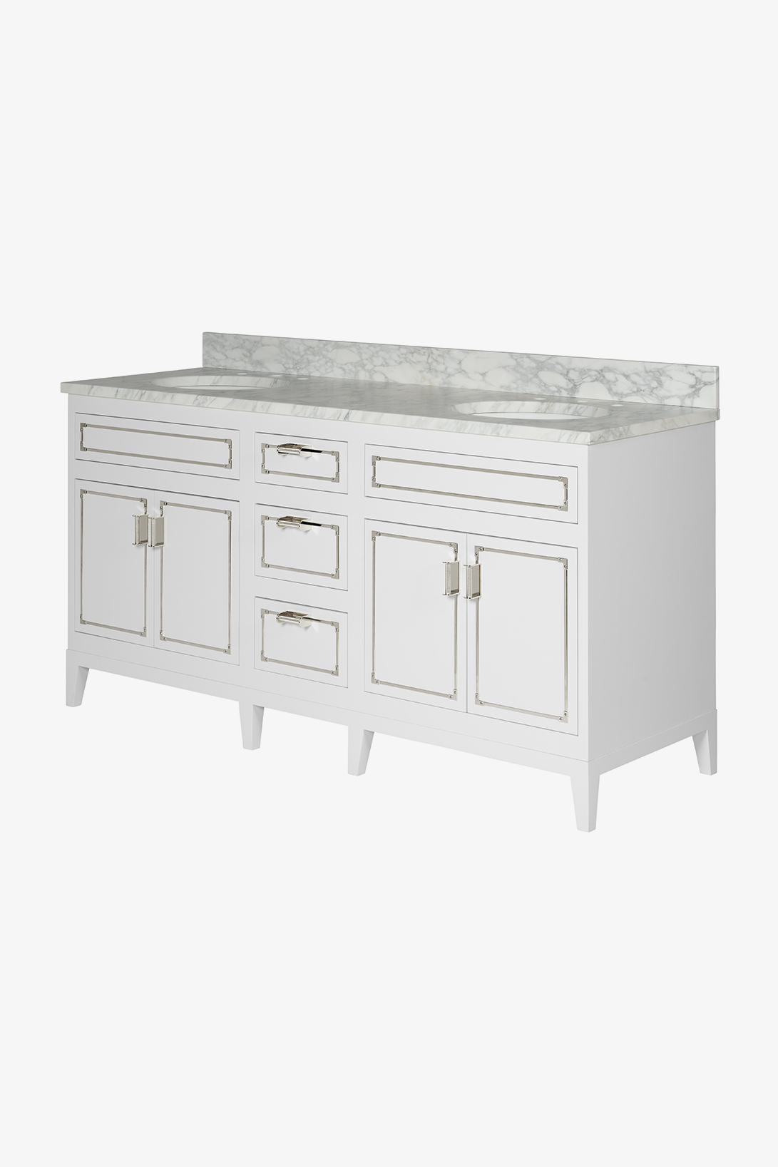 Pullman Single Vanity with Tapered Legs and Hardware with SALV26 Sink ...