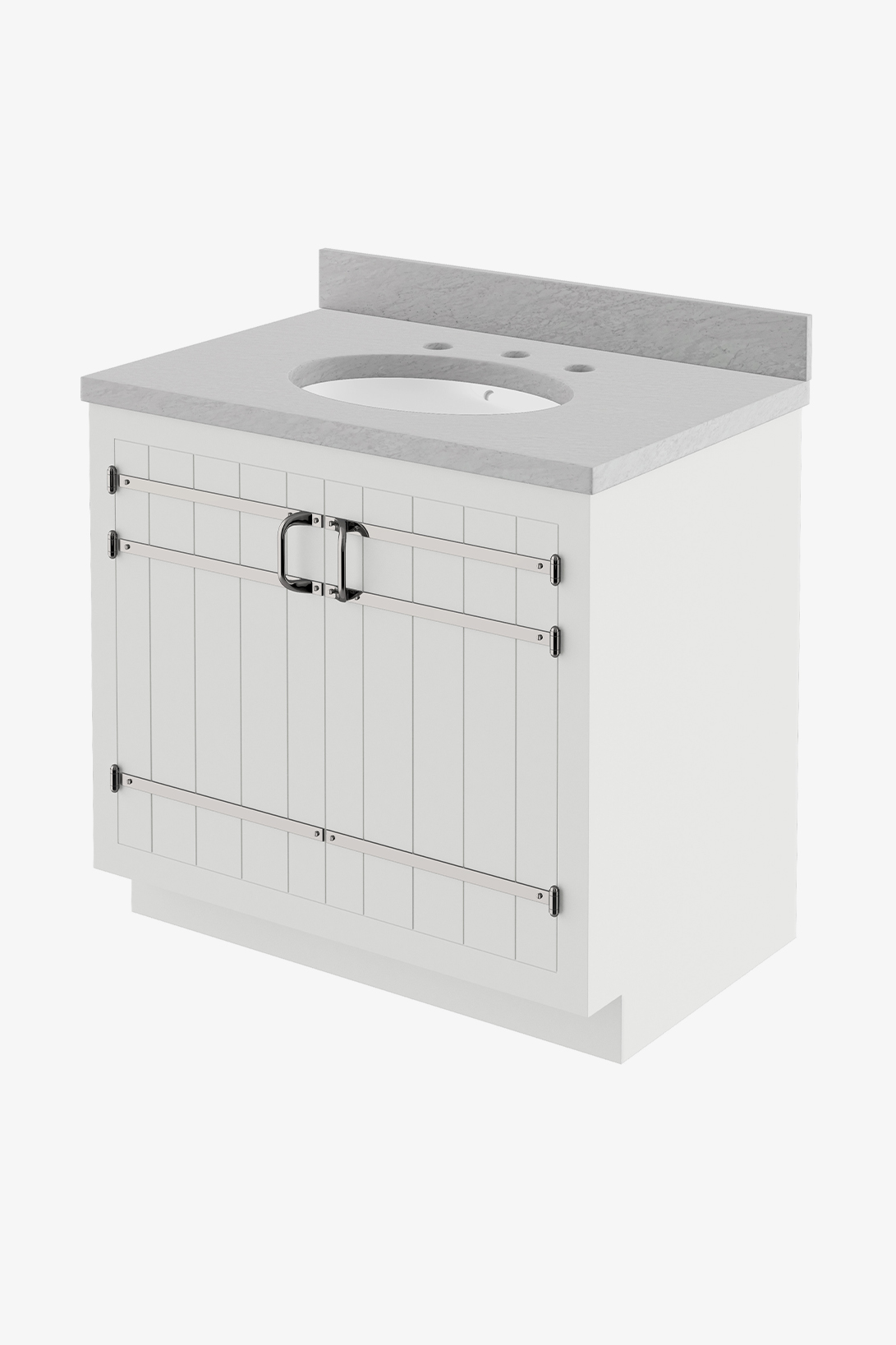 Bridle Single Vanity with Square Legs and Hardware with SALV26 Sink and ...