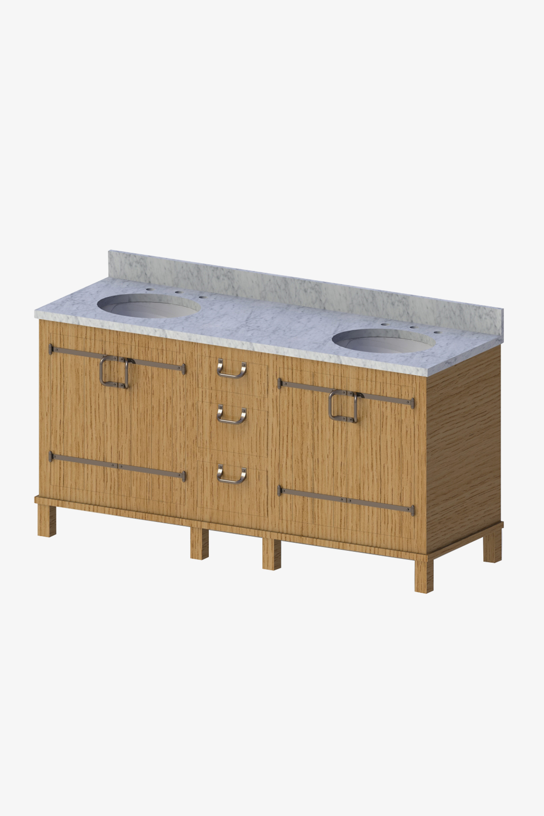 Bridle Single Vanity with Square Legs and Hardware with SALV26 Sink and ...