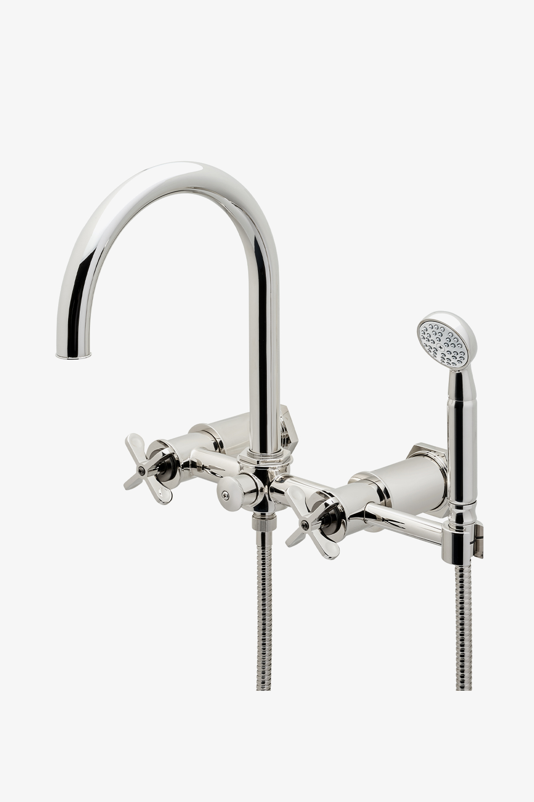Henry Floor Mounted Exposed Tub Filler with Handshower and Two-Tone ...