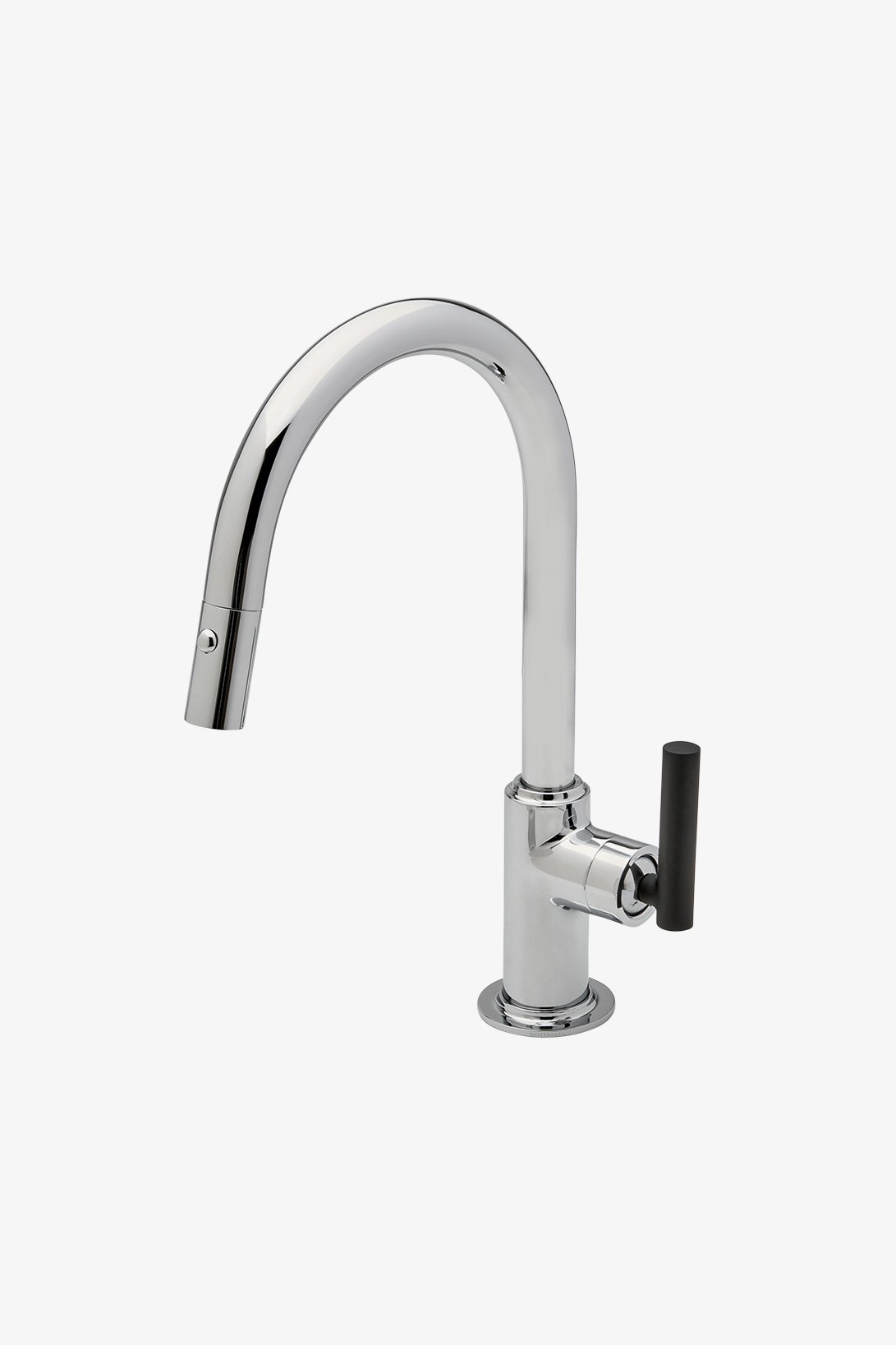 Bond Solo Series One Hole Gooseneck Integrated Pull Spray Kitchen ...