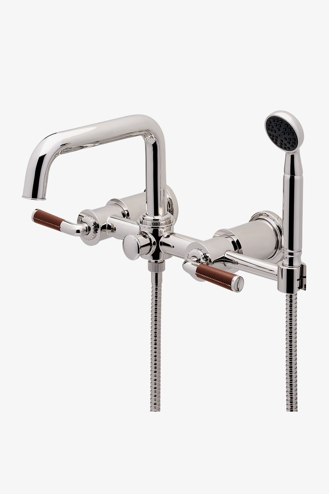 Henry Chronos Wall Mounted Exposed Tub Filler with Handshower and Lever ...