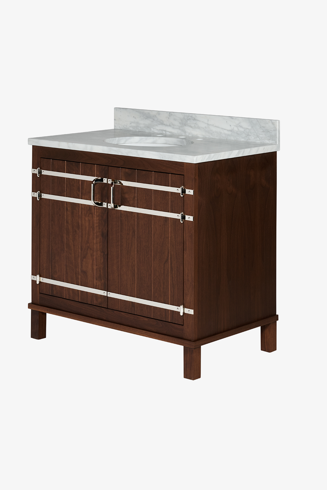 Bridle Double Vanity with Square Legs and Hardware with SALV26 Sinks ...
