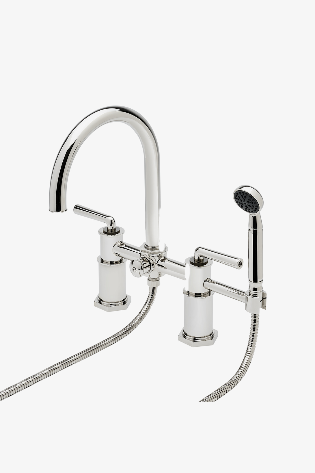 Henry Concealed Tub Filler with Handshower and Coin Edge Cross Handles ...