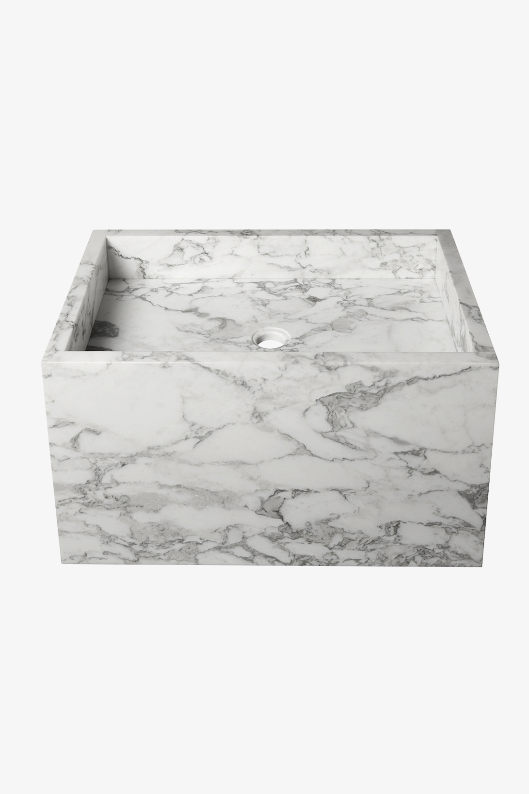 Sorano Rectangular Wall Mounted Marble Lavatory Sink 26" x 19" x 6 1/4 ...