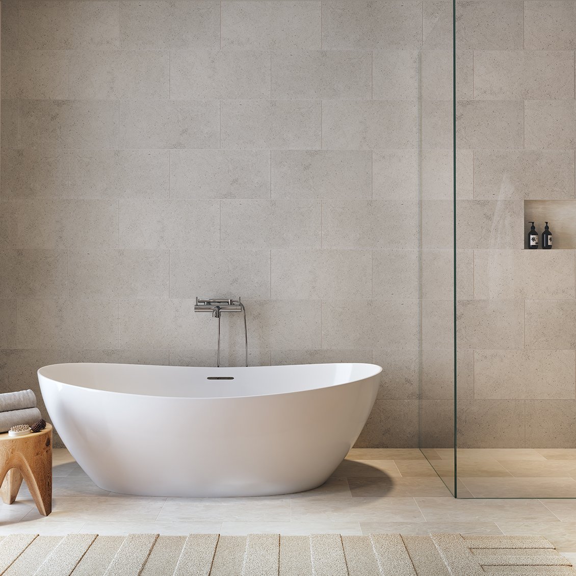 Discover Flyte Wall Mounted Exposed Tub Filler with Handshower and ...