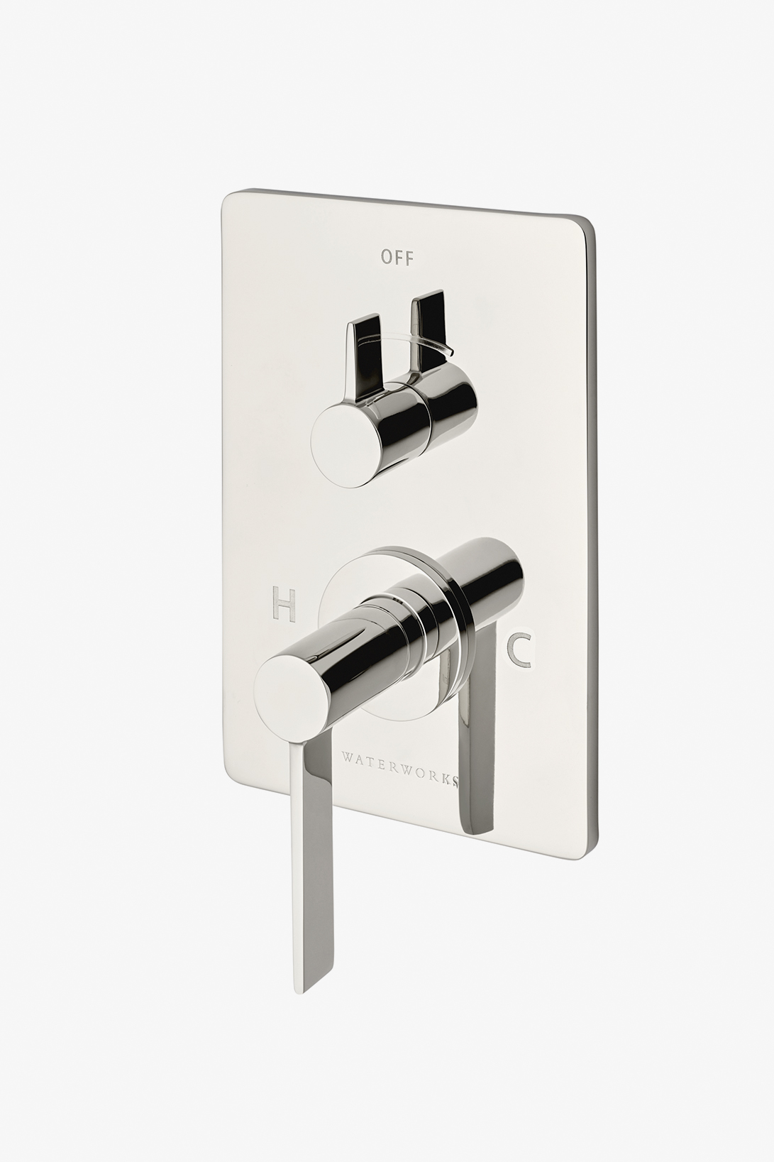 Finot Integrated Thermostatic and Volume Control Trim with Slope Lever ...