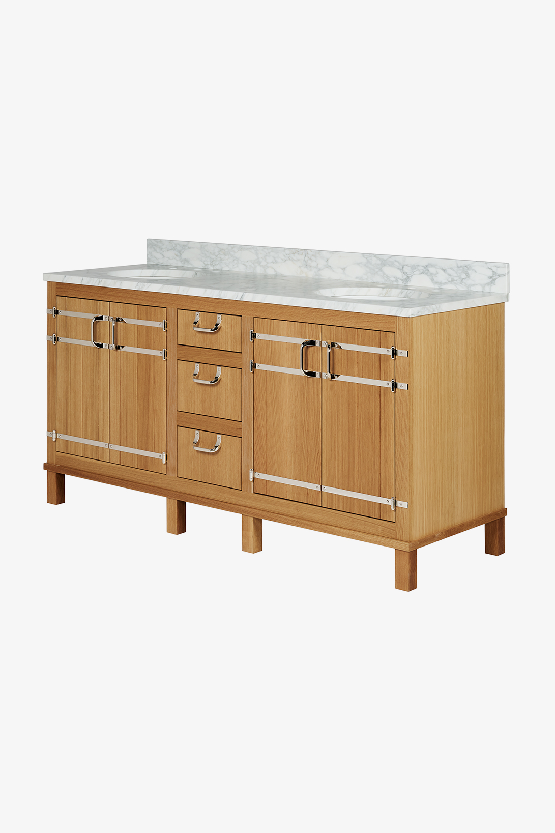 Bridle Single Vanity with Square Legs and Hardware with SALV26 Sink and ...