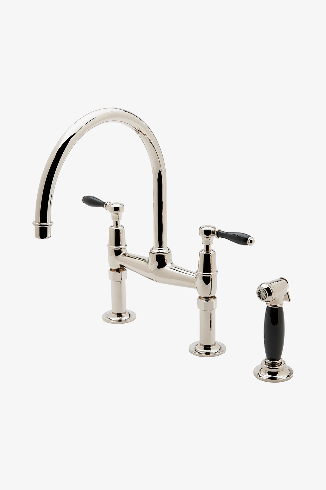 Discover Easton Classic Two Hole Bridge Gooseneck Kitchen Faucet, Metal ...