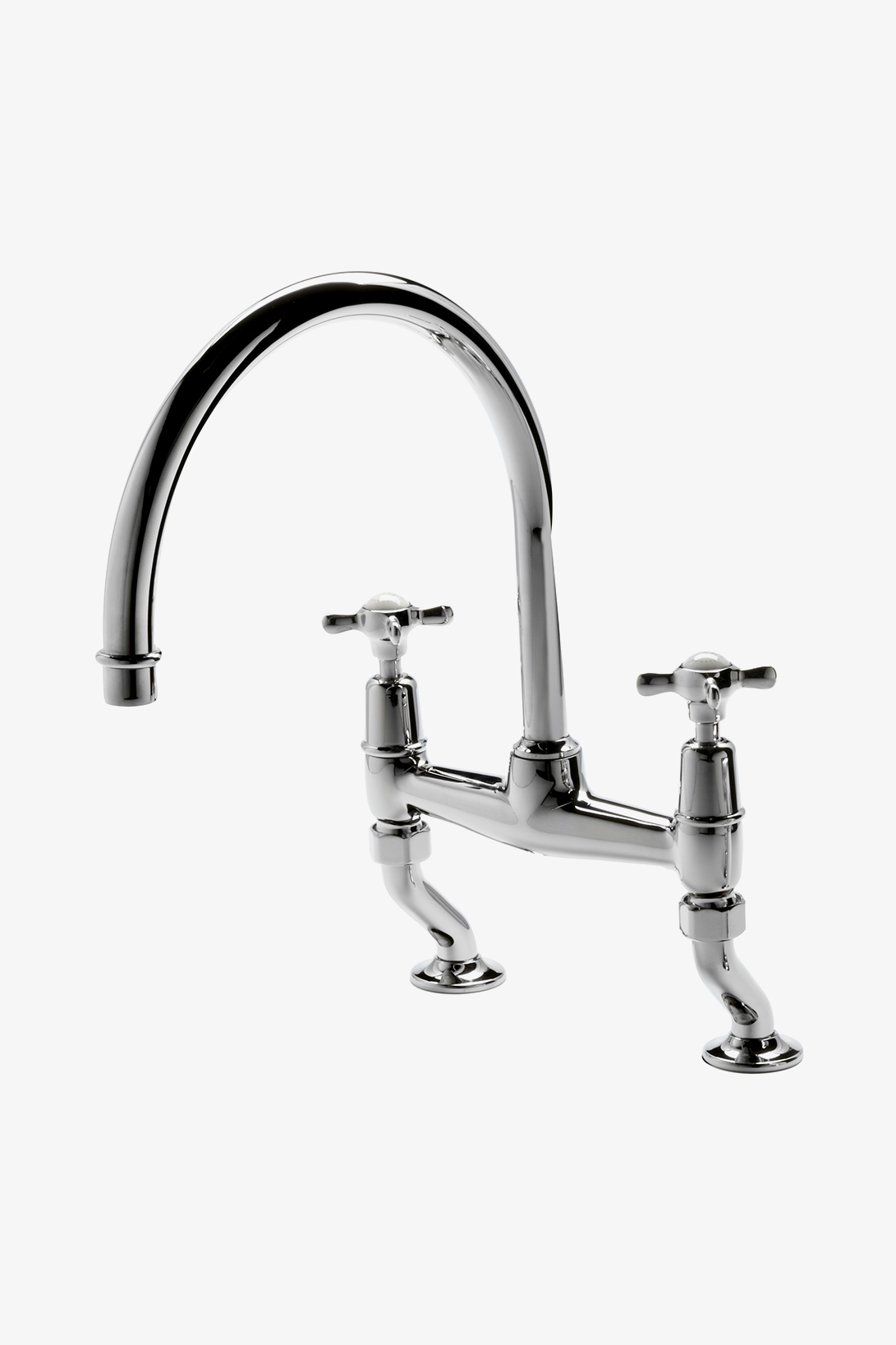 Discover Easton Classic Two Hole Bridge Gooseneck Kitchen Faucet, Metal ...
