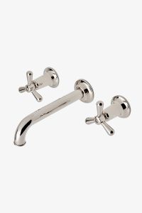 Riverun Wall Mounted Lavatory Faucet with Tri-Spoke Handles | Waterworks