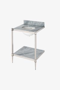 Camden Metal Round Single Two Leg Washstand 26" x 23" x 34" - BASE ONLY | Waterworks