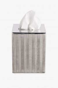 Discover Engine Turned Pewter Square Tissue Cover Online | Waterworks
