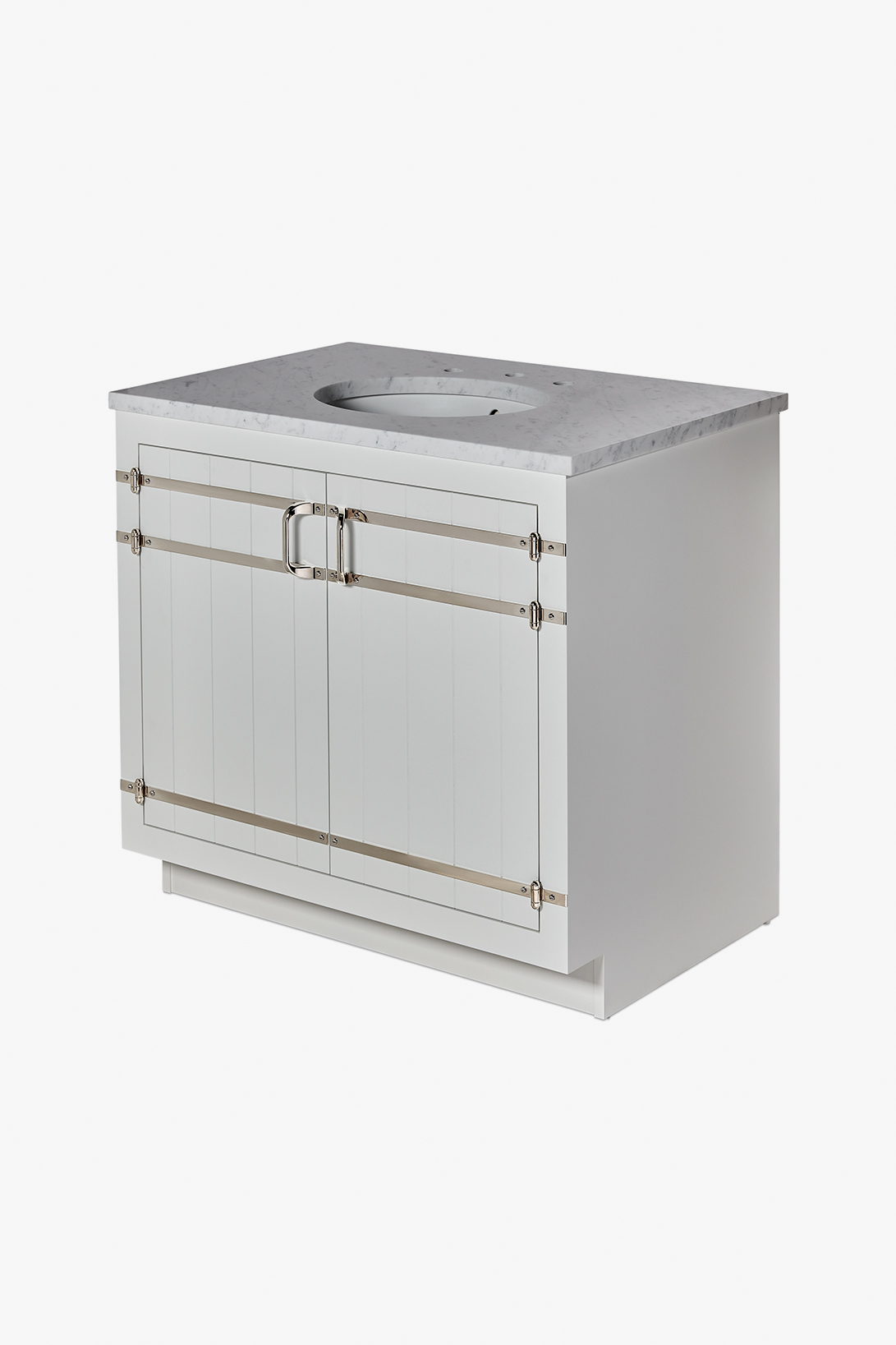 Bridle Single Vanity with Square Legs and Hardware with SALV26 Sink and ...