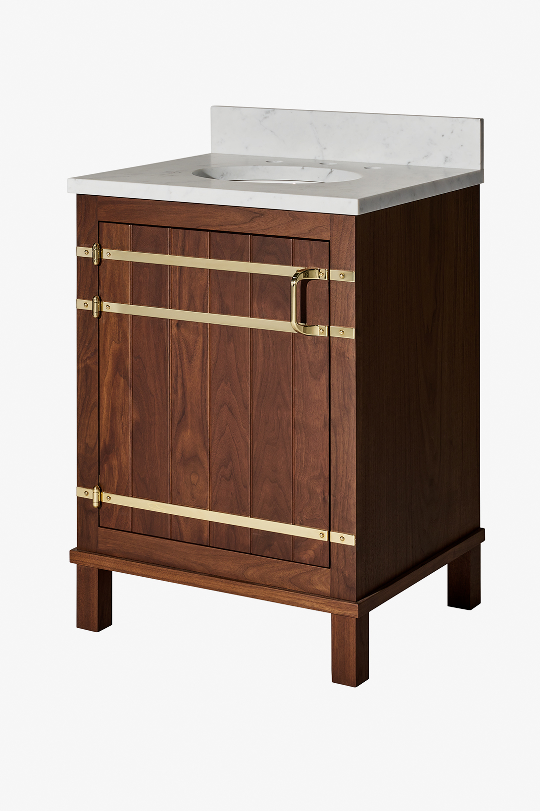 Bridle Single Vanity with Square Legs and Hardware with SALV26 Sink and ...