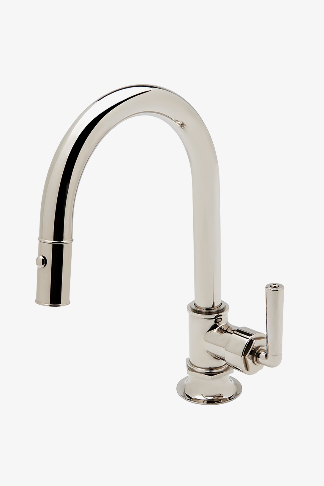 Henry Three Hole Gooseneck Kitchen Faucet with Cross Handles and Spray ...