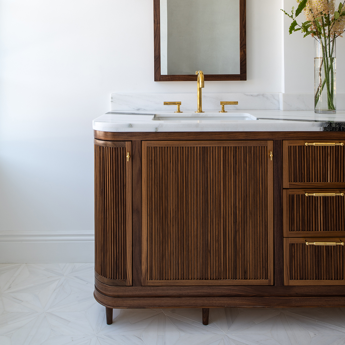 Discover Bond Tandem Series Gooseneck Lavatory Faucet with Guilloche ...