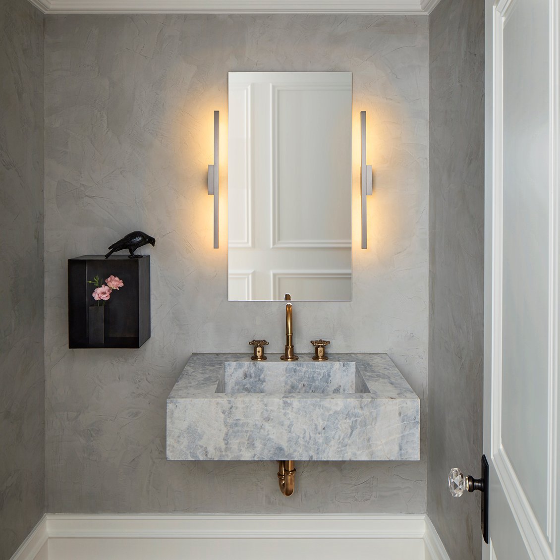 Discover Regulator Gooseneck Three Hole Deck Mounted Lavatory Faucet with Metal Wheel Handles ...