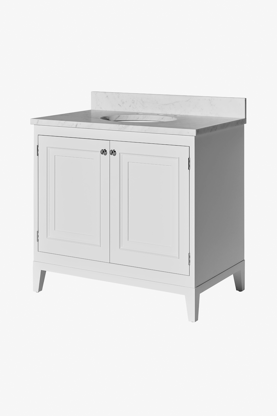 Bridle Double Vanity with Square Legs and Hardware with SALV26 Sinks ...