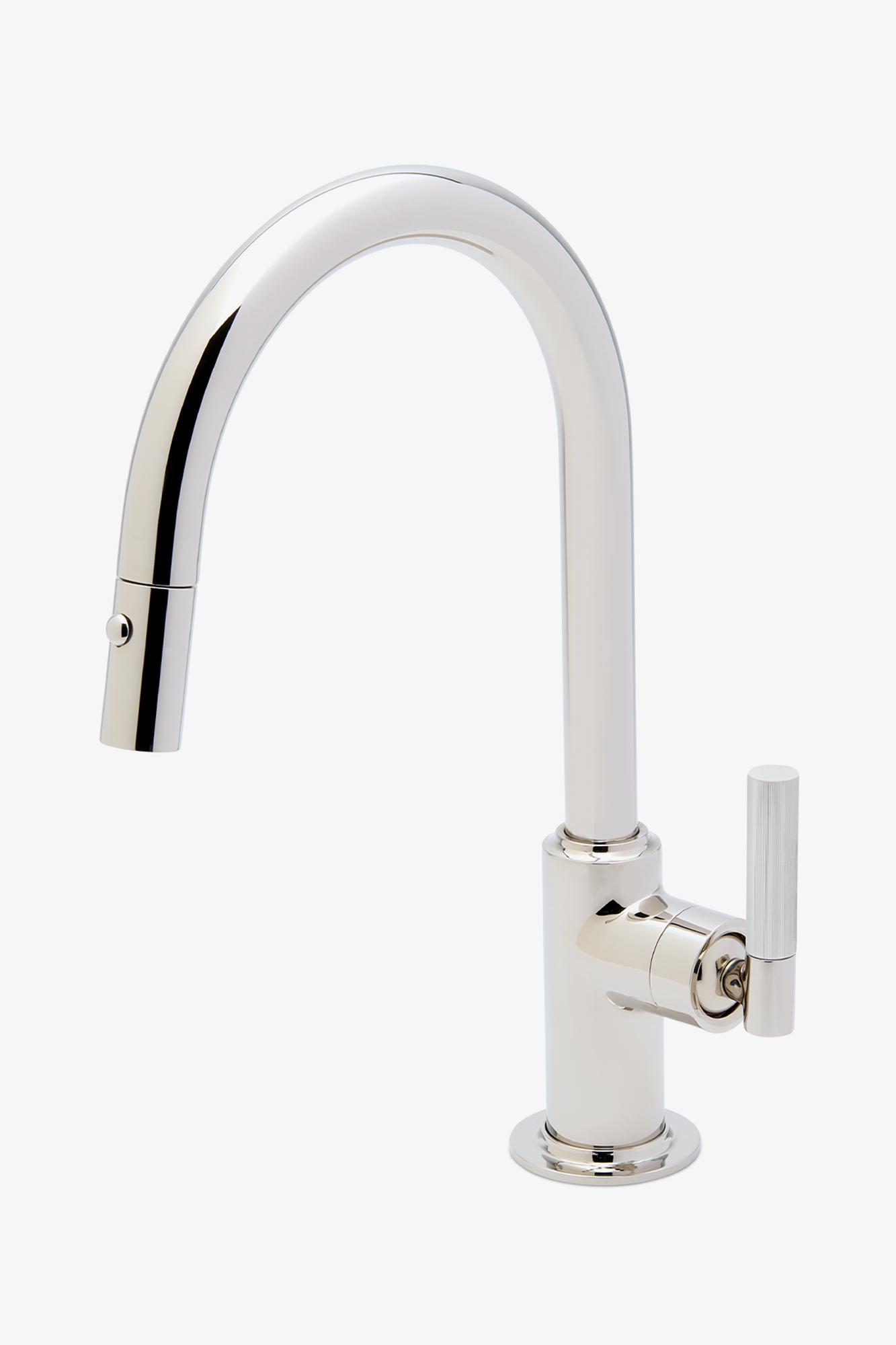 Bond Solo Series One Hole Gooseneck Integrated Pull Spray Kitchen ...