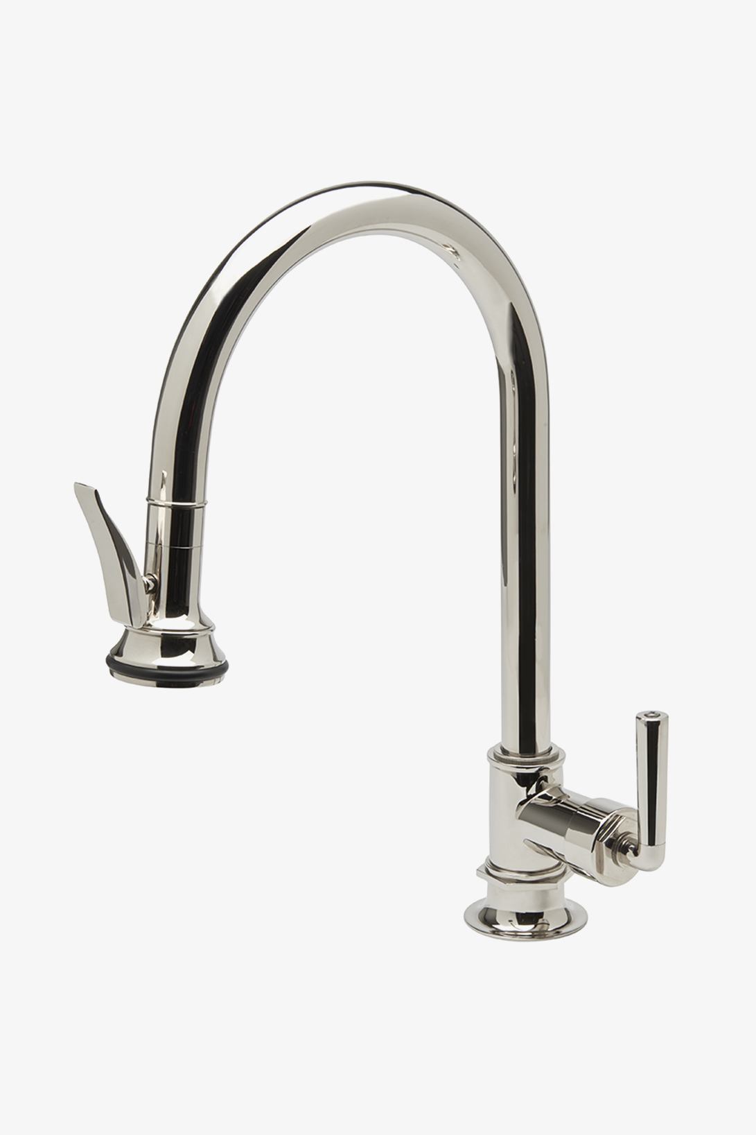 Discover Henry One Hole Gooseneck Kitchen Faucet, Metal Lever Handle ...