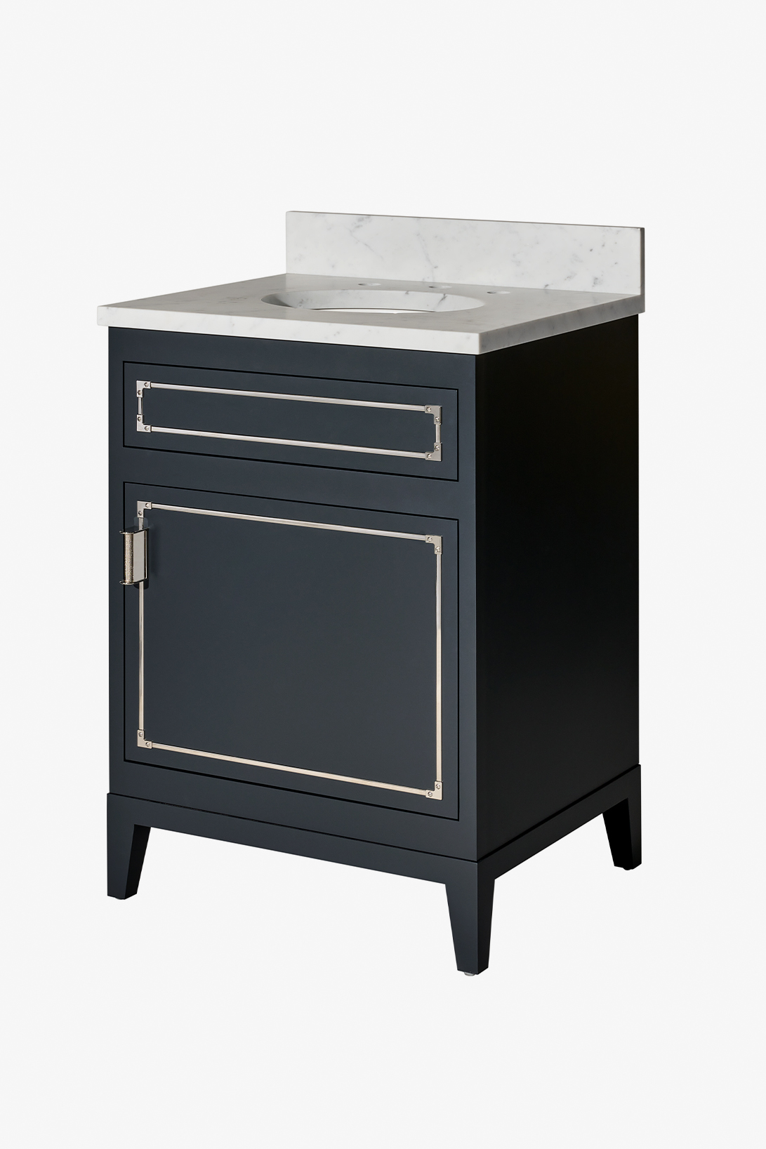 Pullman Single Vanity with Tapered Legs and Hardware with SALV26 Sink ...