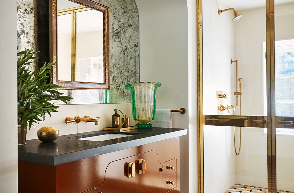 Get the Look | Unique Brass Bath with Waterworks Henry Collection by ...